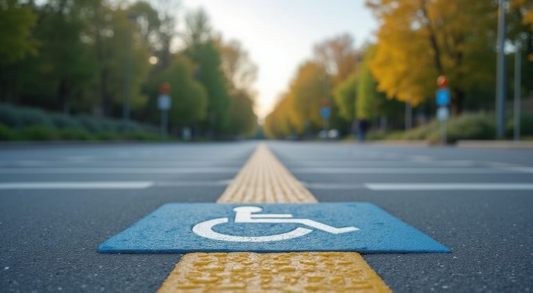 Bande de guidage PMR pour un parking accessible et sécurisé – Blog emploi